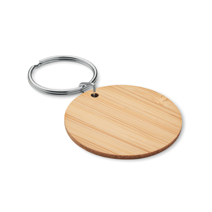 Round bamboo key ring | Gift Suppliers